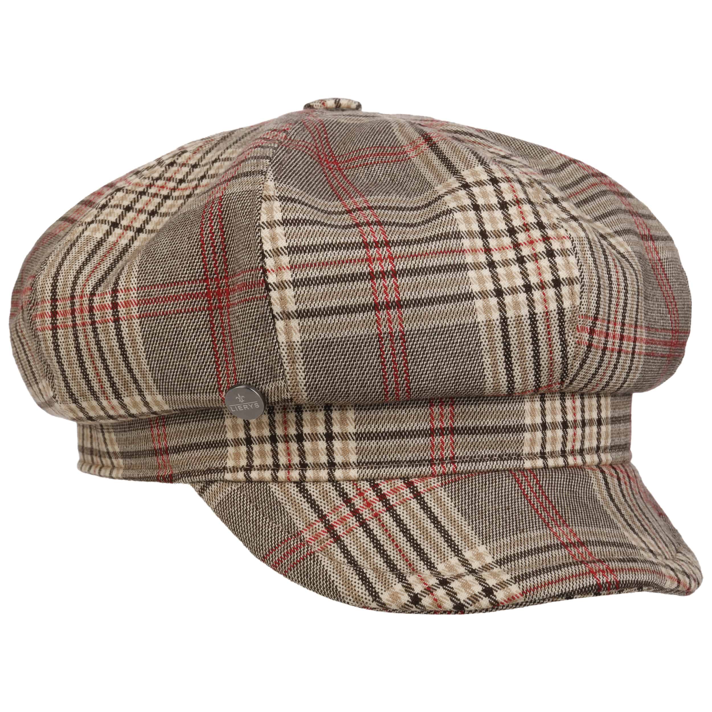 Tarragona Check Newsboy Cap by Lierys --> Shop Hats, Beanies & Caps online Hatshopping