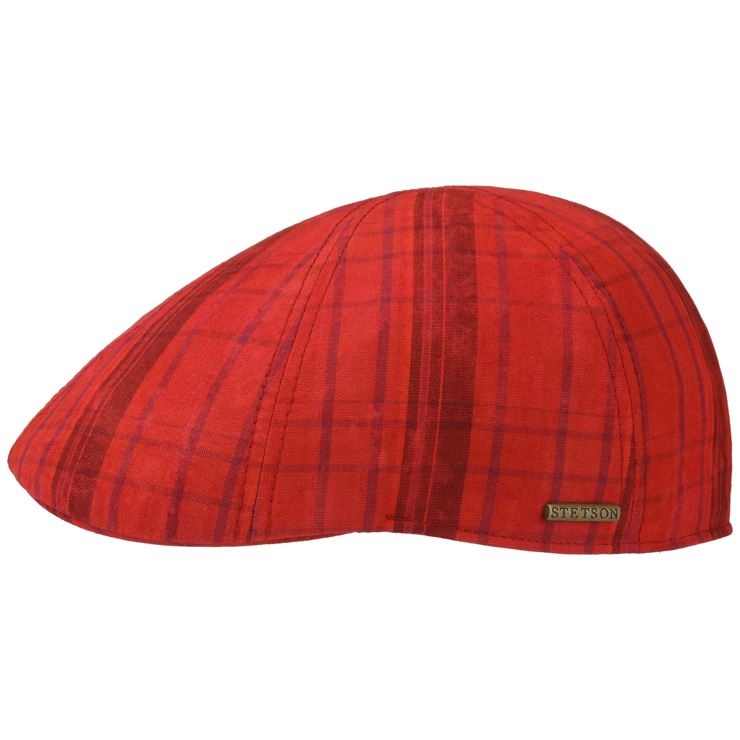 Texas Cotton Checked Flat Cap by Stetson - 49,00