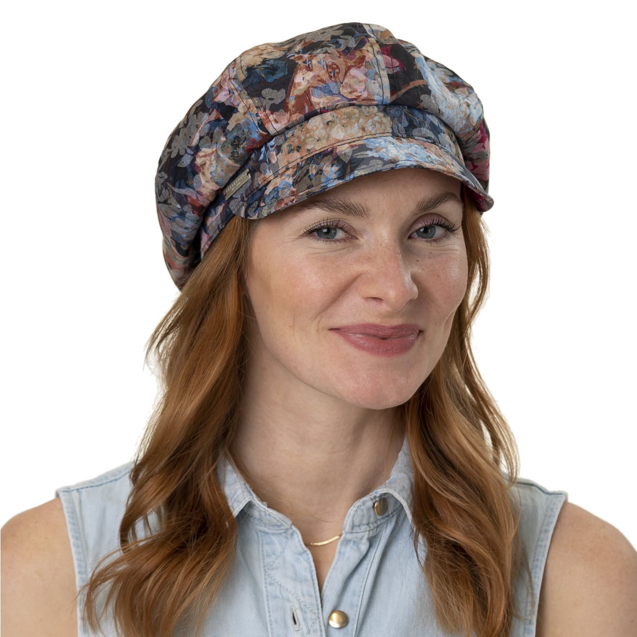 Tivena Flower Newsboy Cap by Seeberger --> Shop Hats, Beanies & Caps ...