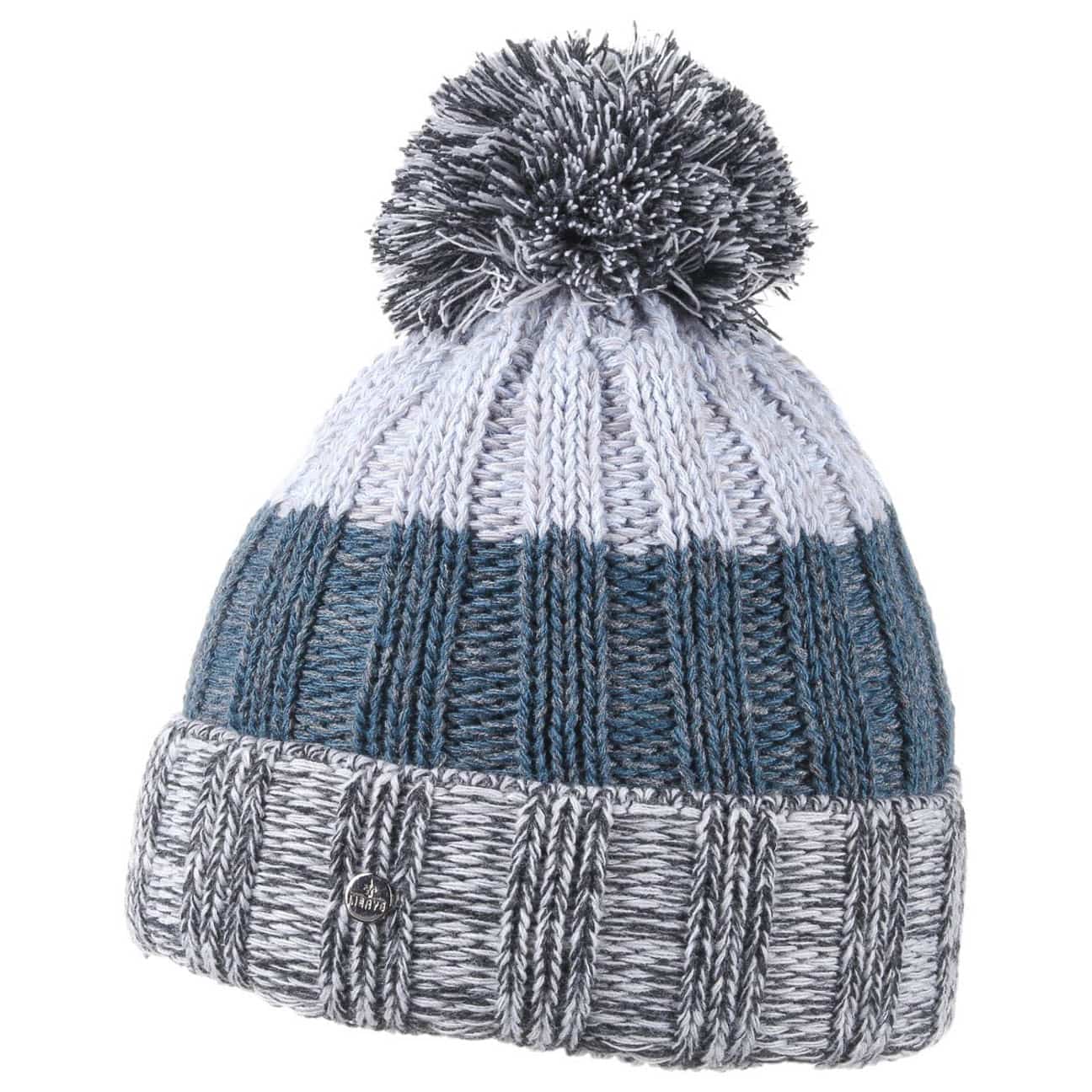 Tricolor Pompom Hat with Cuff by Lierys - 32,95