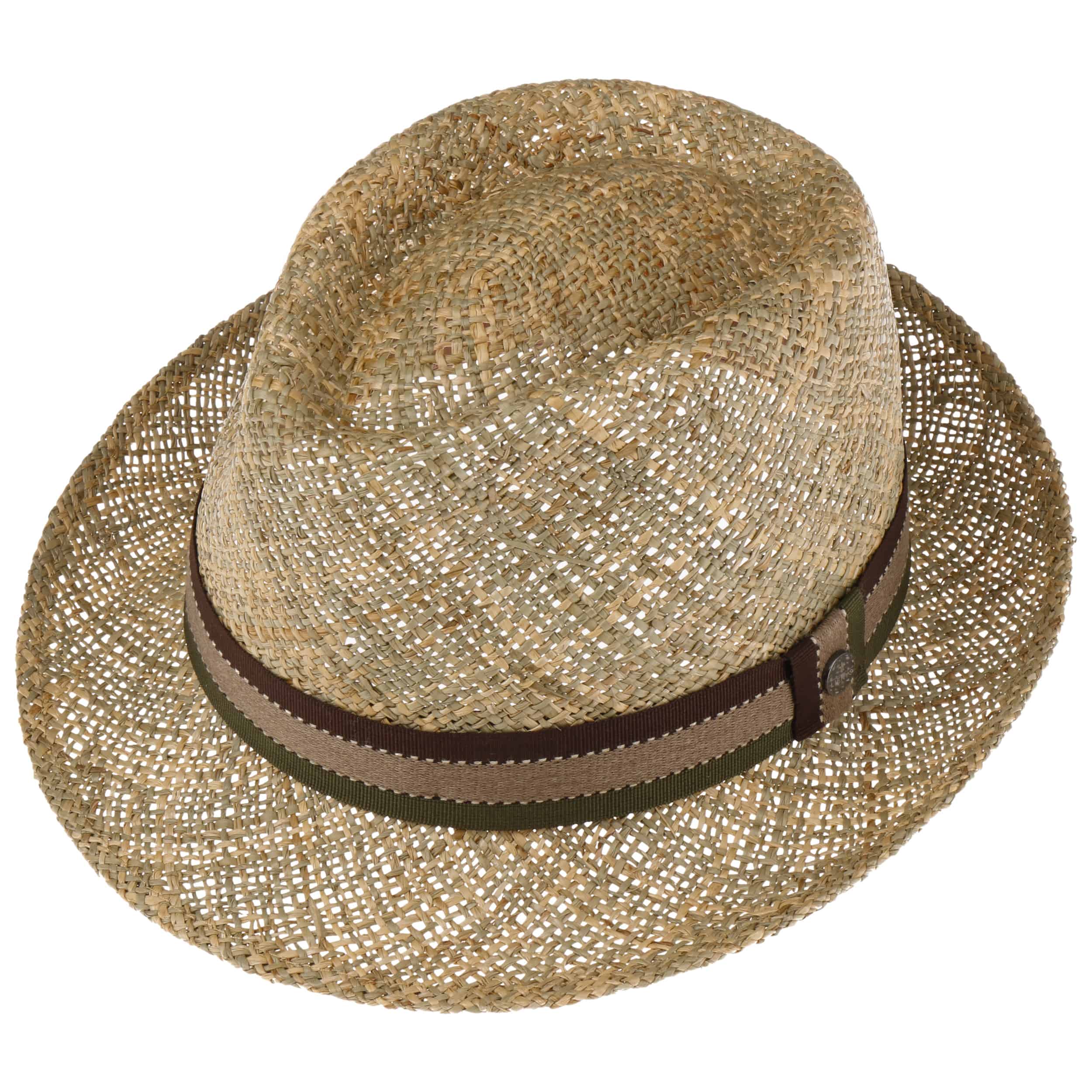 Tricolour Band Trilby Straw Hat by Lierys - 76,95