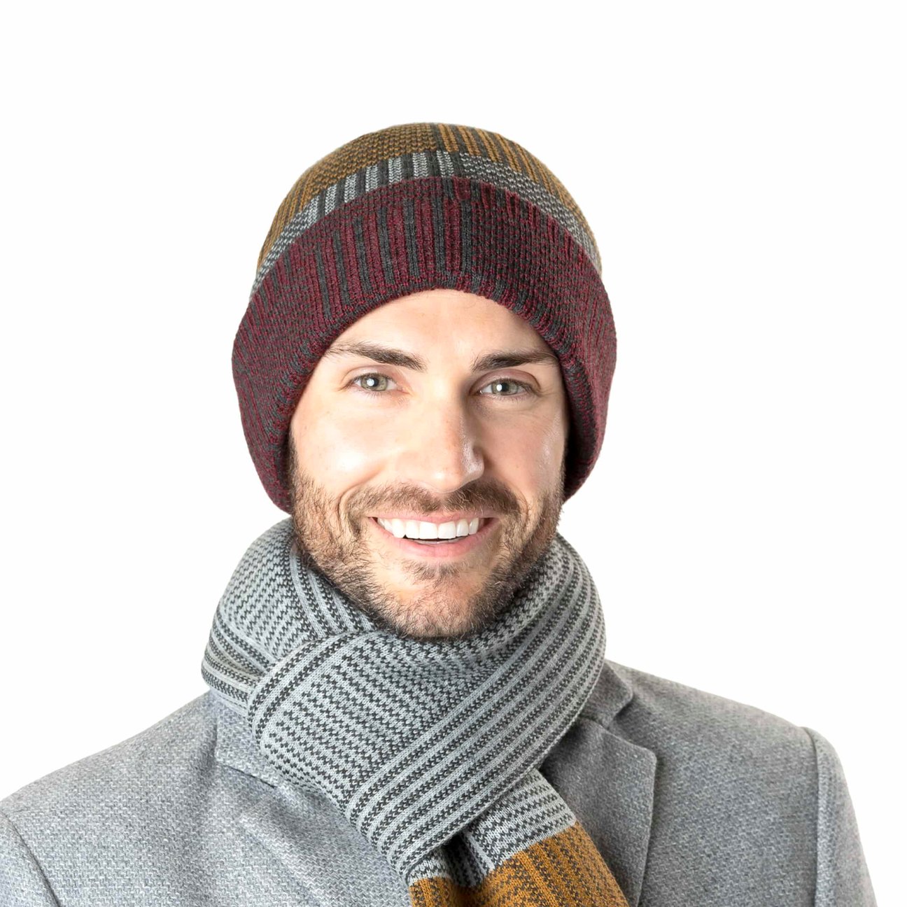 Tricolour Beanie With Cuff by Lipodo --> Shop Hats, Beanies & Caps ...