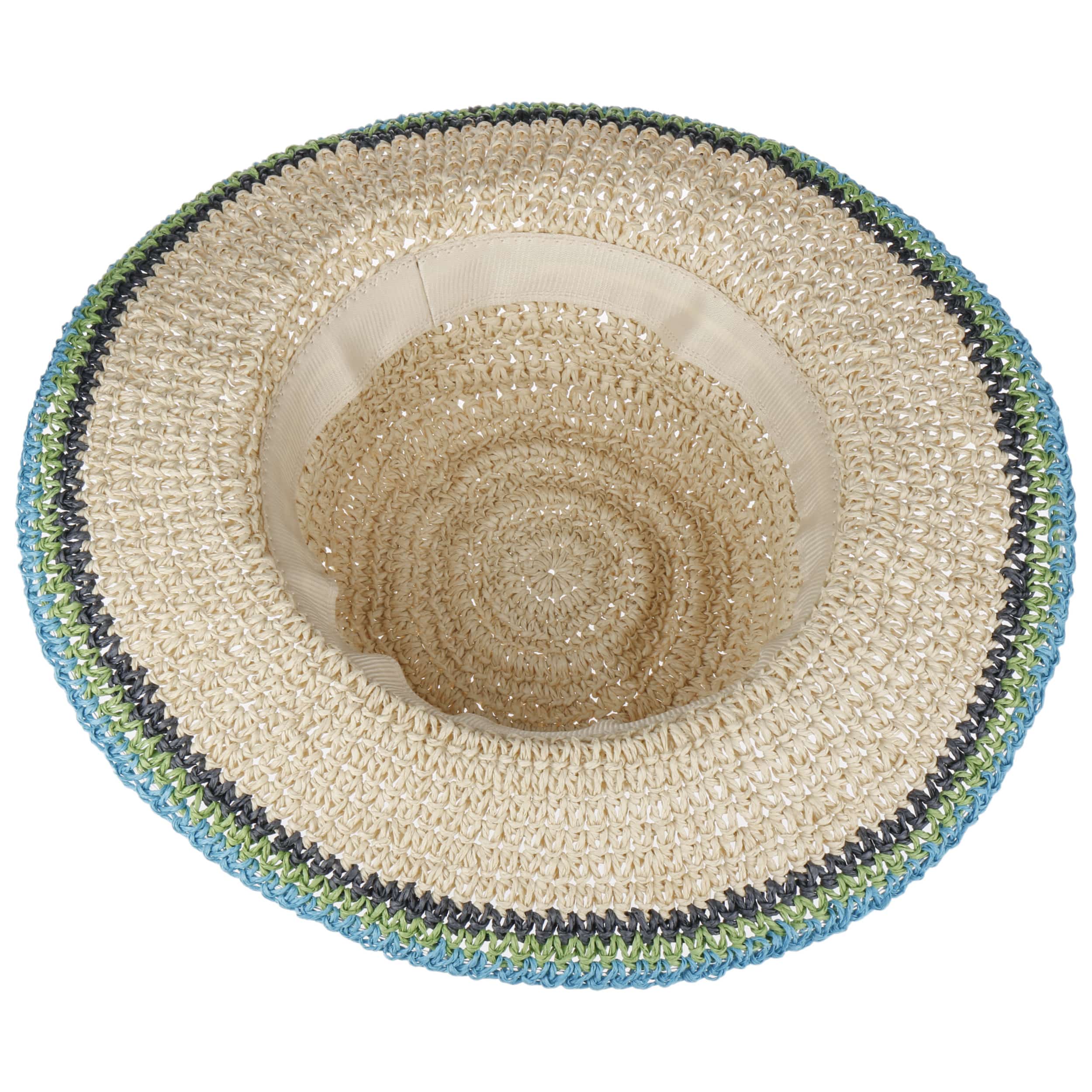 Tricolour Edge Straw Hat by Lipodo - 33,95