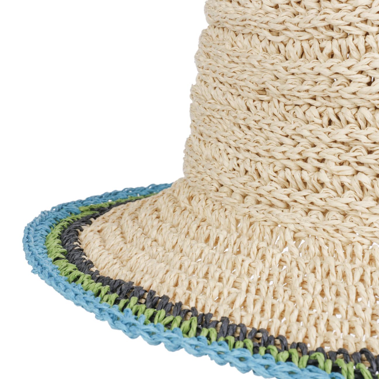 Tricolour Edge Straw Hat by Lipodo --> Shop Hats, Beanies & Caps online ...