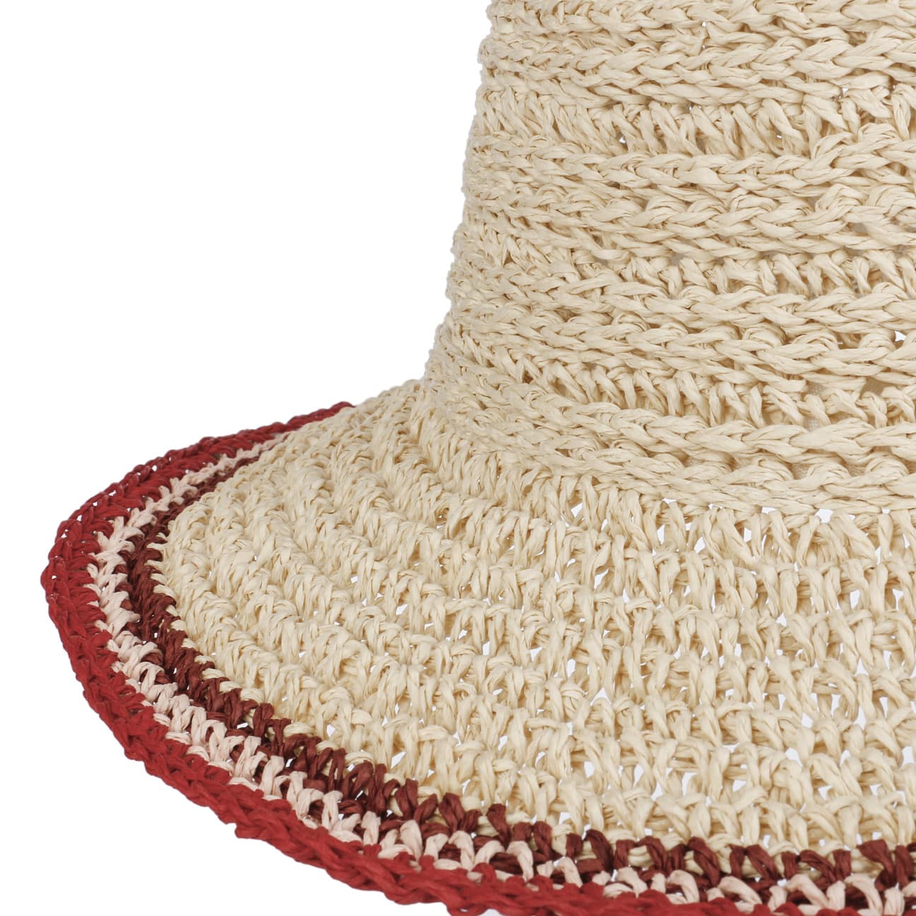 Tricolour Edge Straw Hat by Lipodo --> Shop Hats, Beanies & Caps online ...