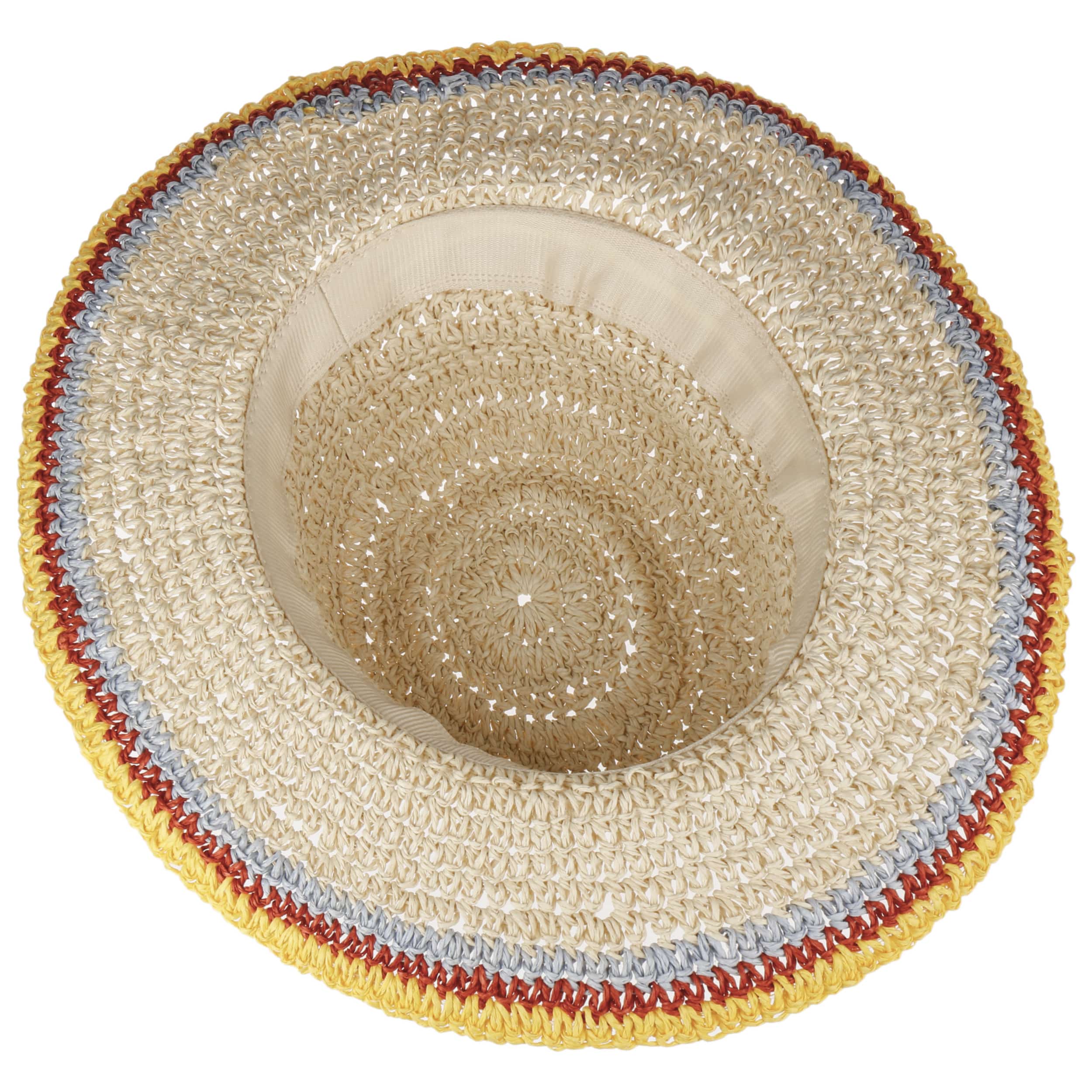 Tricolour Edge Straw Hat by Lipodo - 33,95