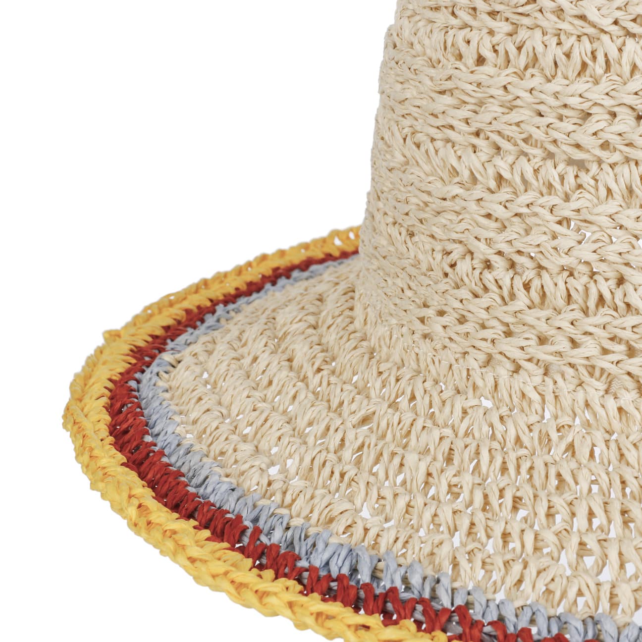 Tricolour Edge Straw Hat by Lipodo --> Shop Hats, Beanies & Caps online ...