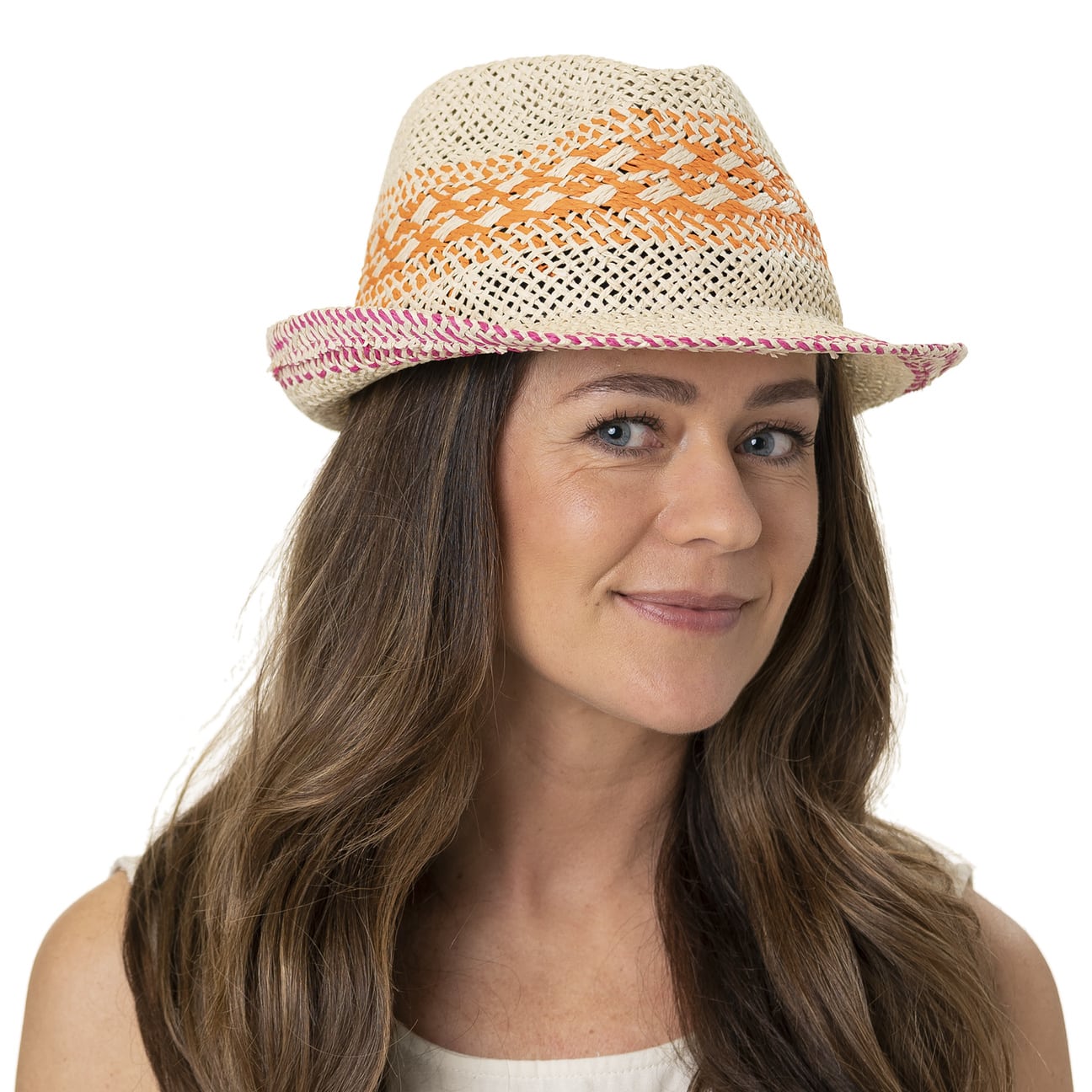 Tricolour Latina Trilby Straw Hat by Chillouts --> Shop Hats, Beanies ...