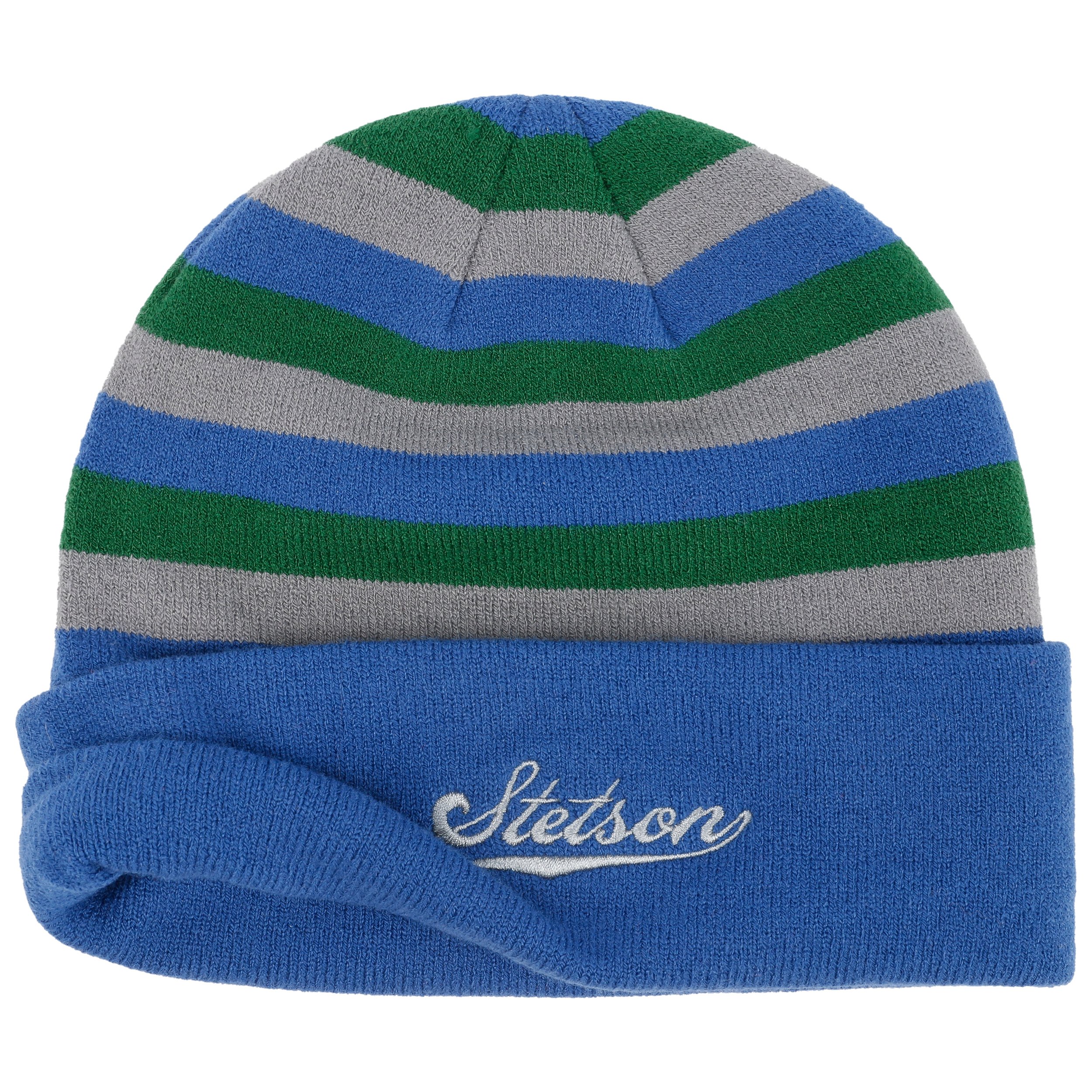 Tricolour Stripes Cuffed Beanie by Stetson - 29,00