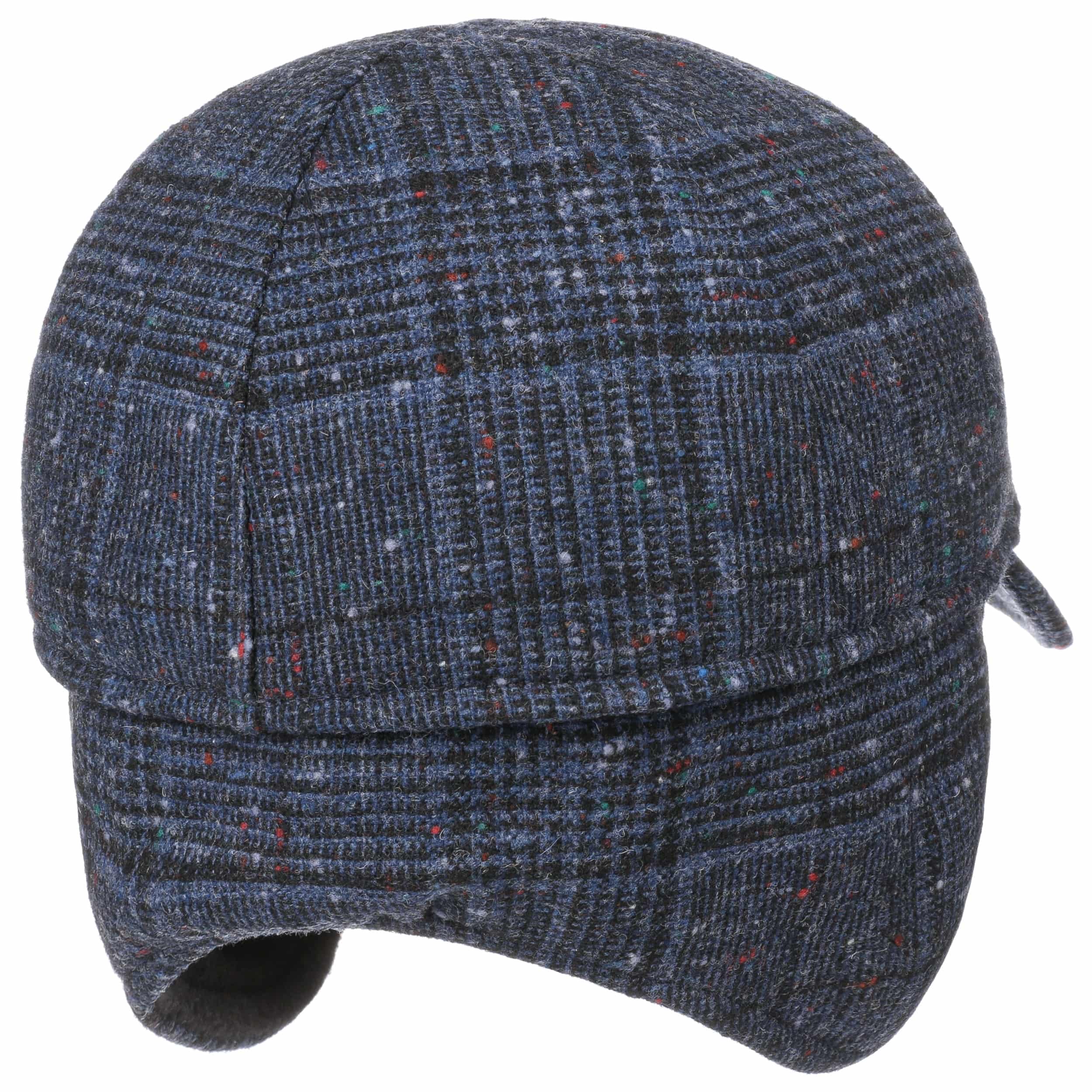 Tweed Check Cap with Ear Flaps by Mayser - 93,95