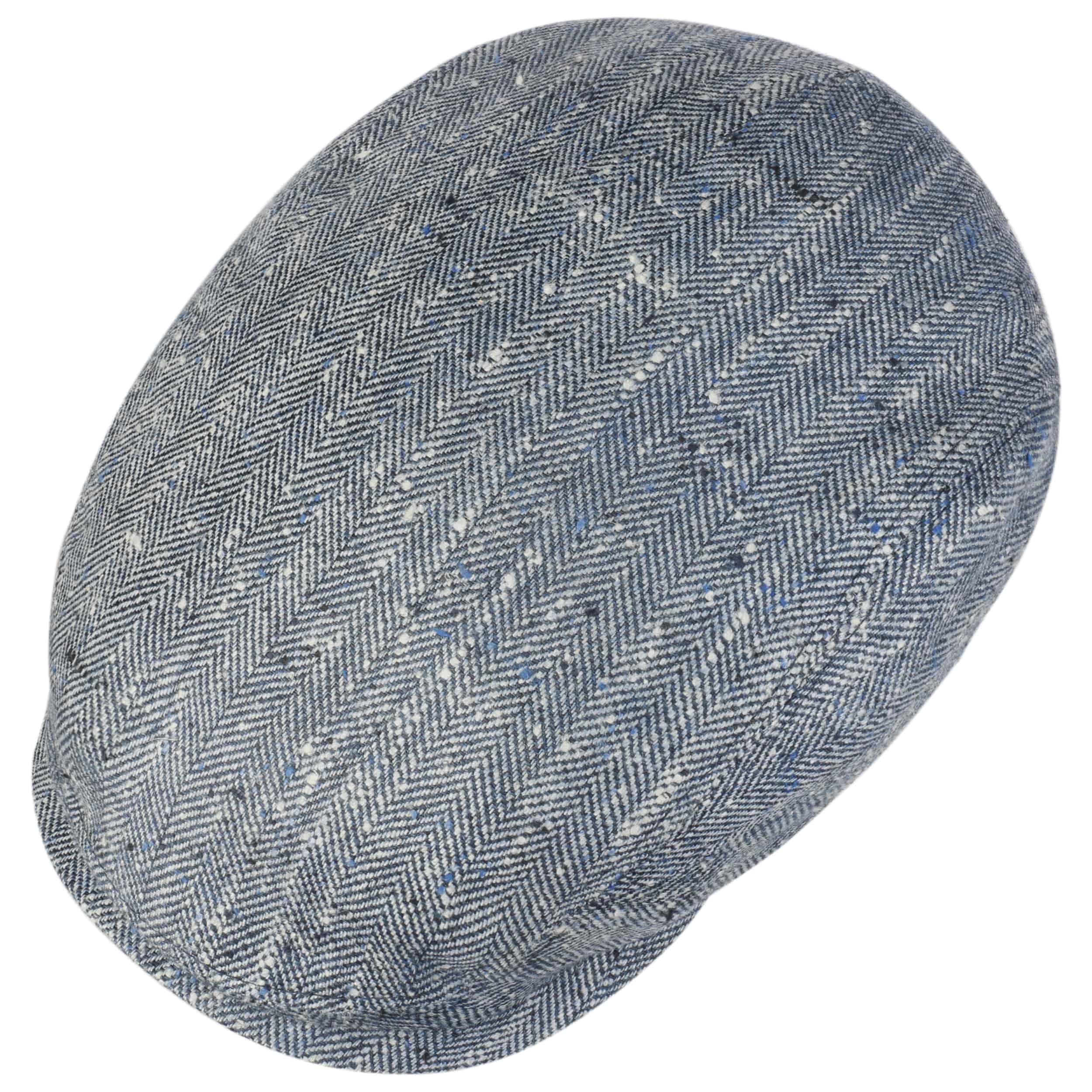 Tweed Herringbone Driver Flat Cap by Stetson - 169,00