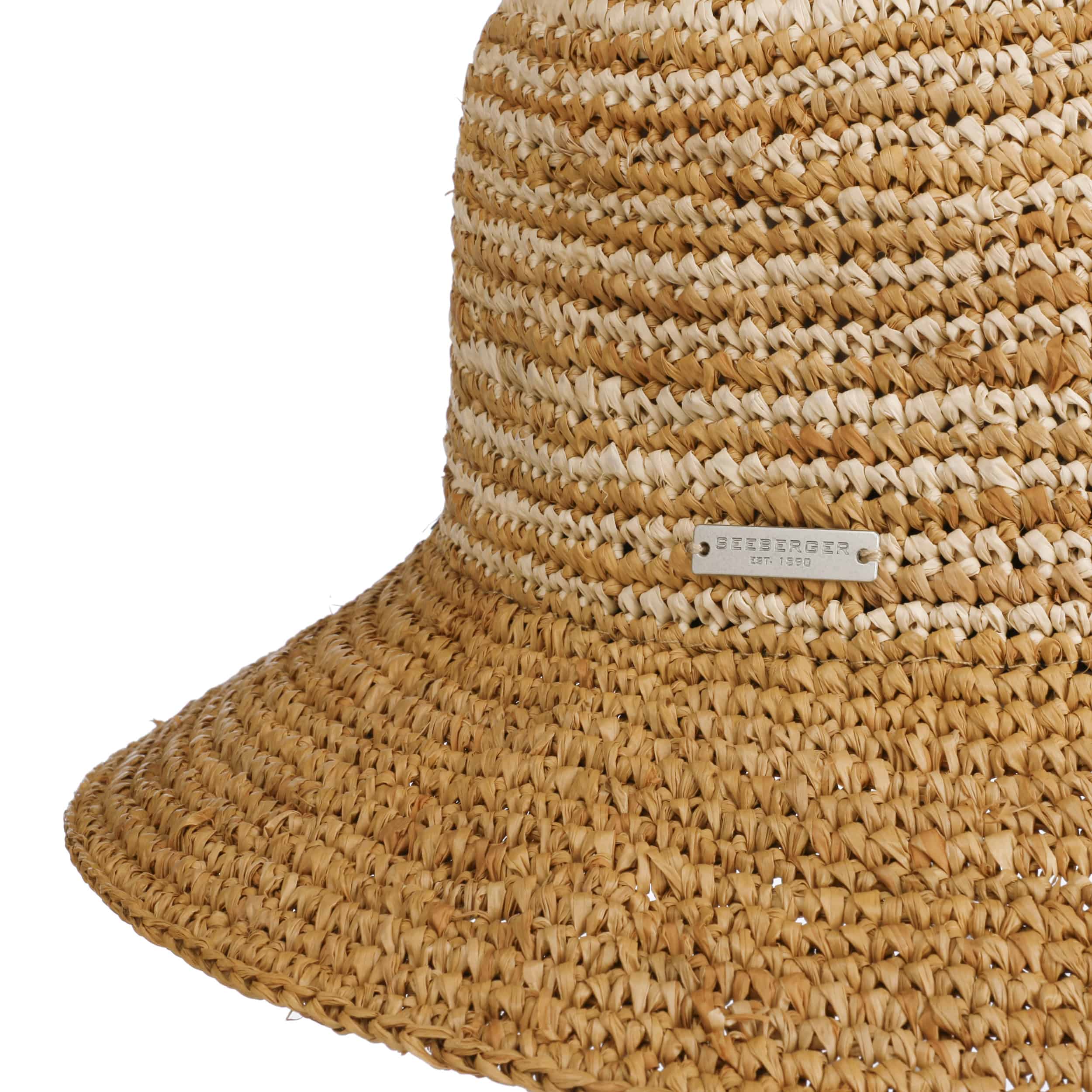 Twotone Raffia Sun Hat by Seeberger - 103,95