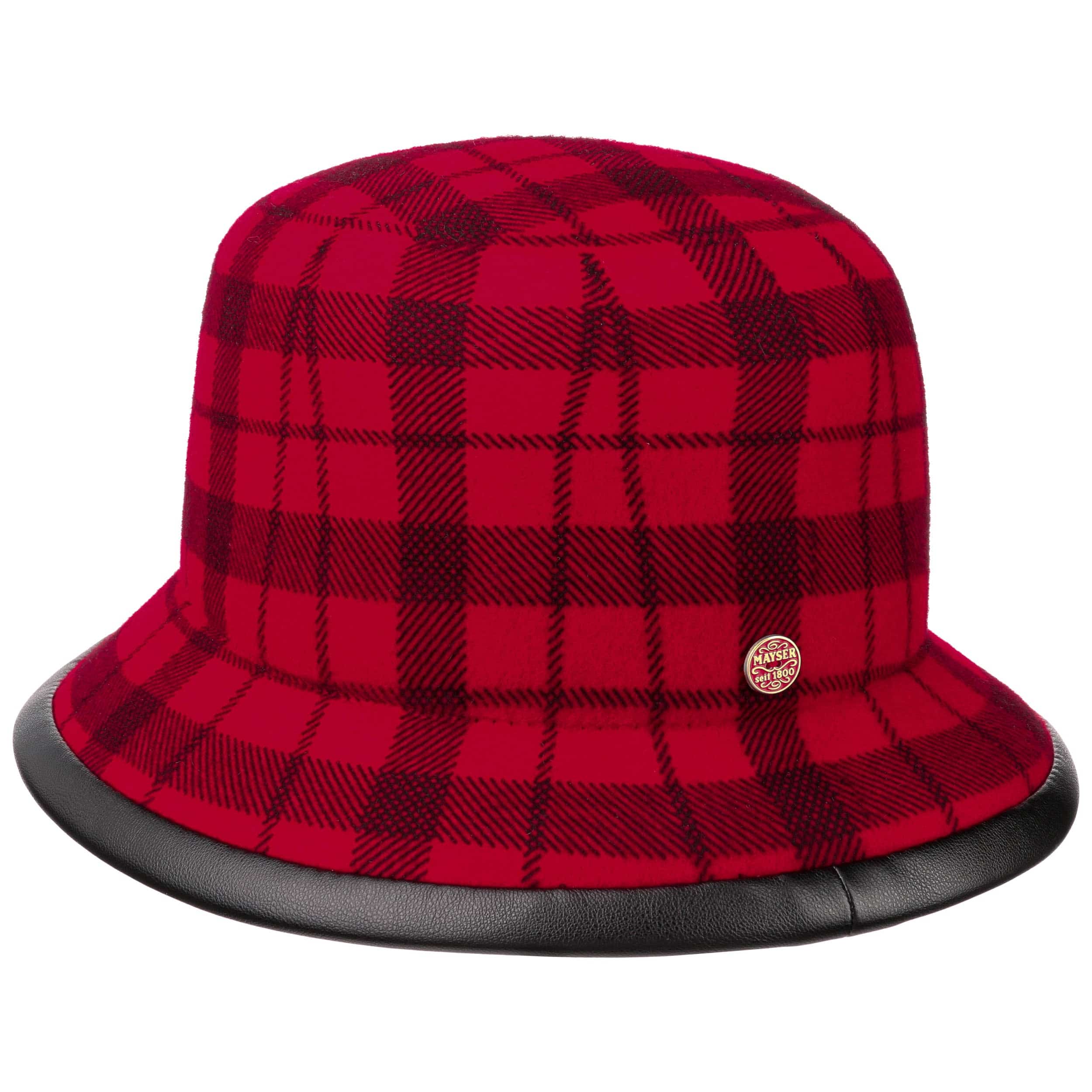 Twotone Rain Hat with Checked Pattern by Mayser - 87,95