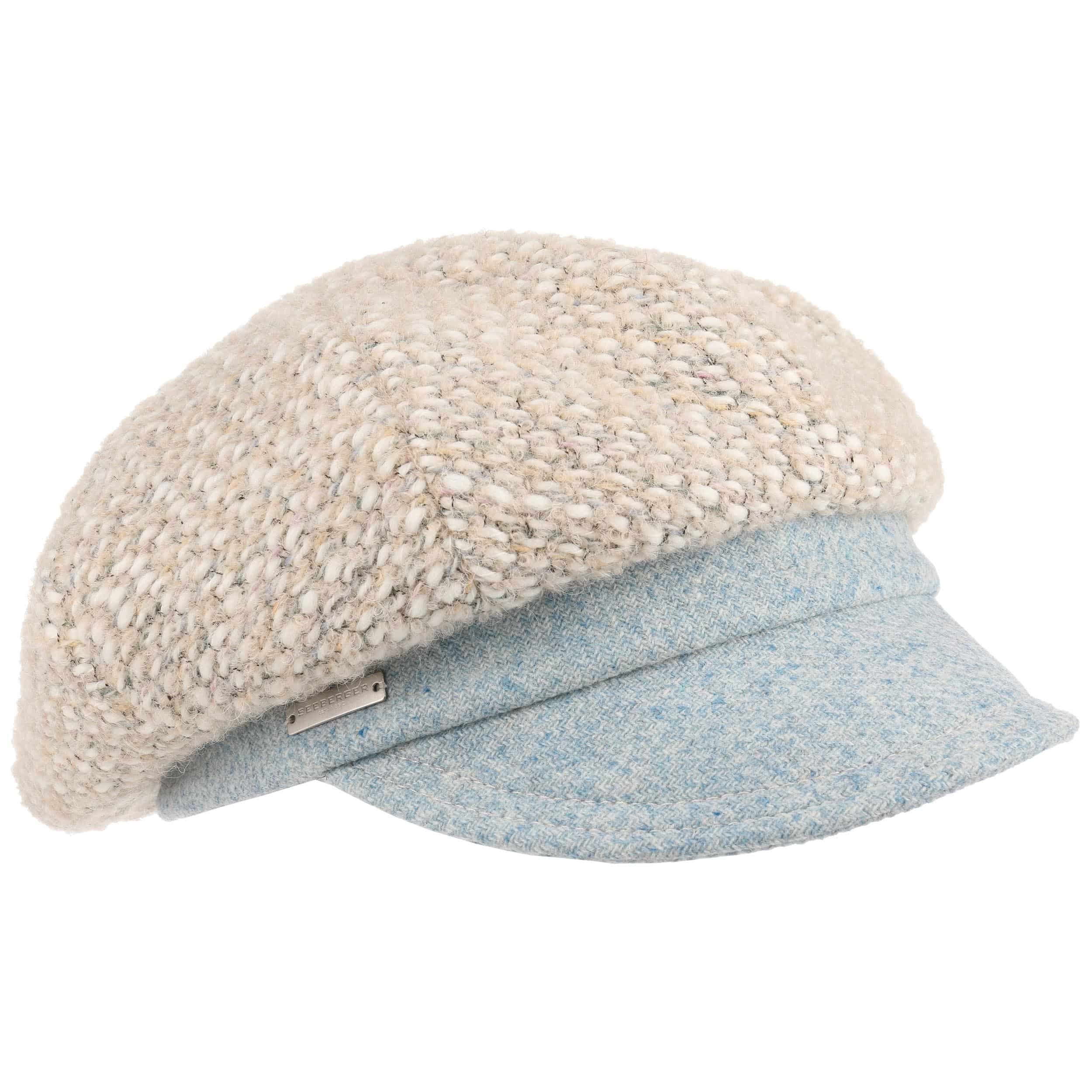 Twotone Wool Newsboy Cap by Seeberger - 53,95