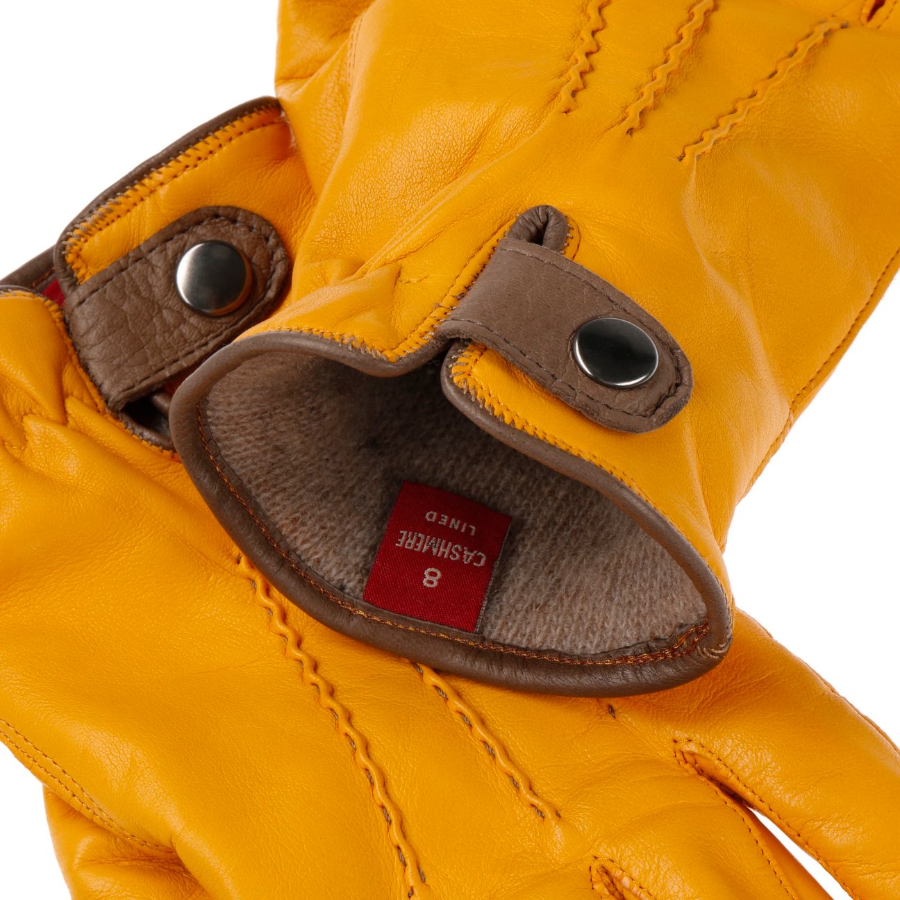 Uni Leather Gloves with Cashmere Lining by Caridei - 134,95