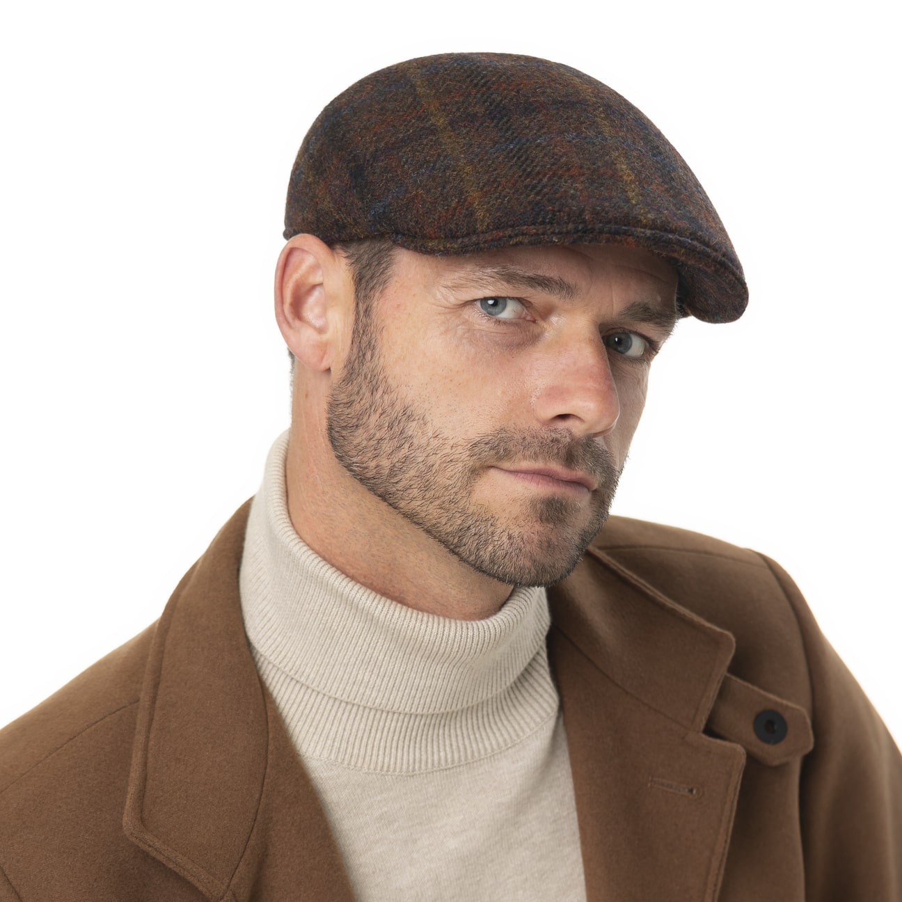 Vialo Wool Check Flat Cap by Lierys Gold - 108,95