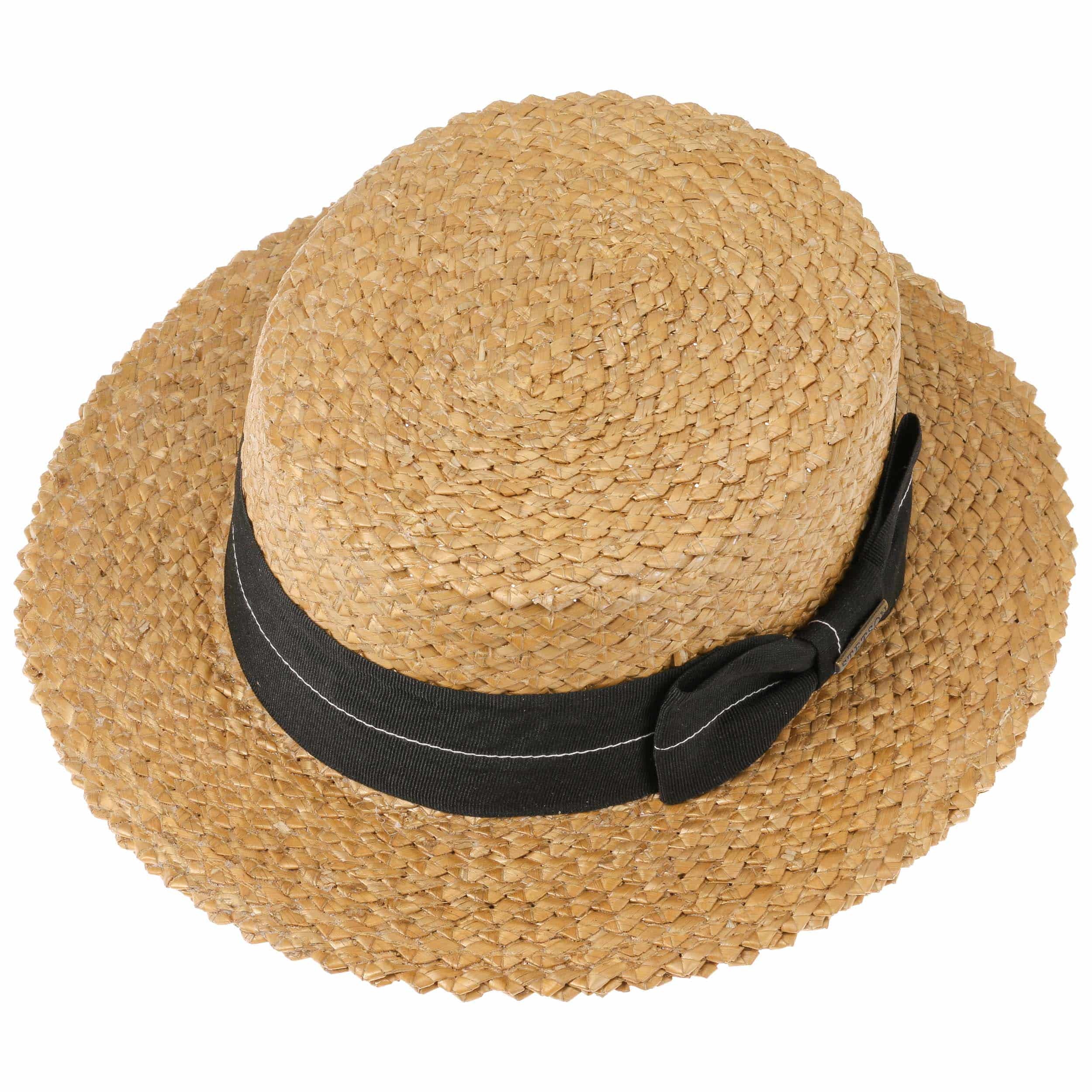 Vintage Boater Straw Hat by Stetson - 79,00