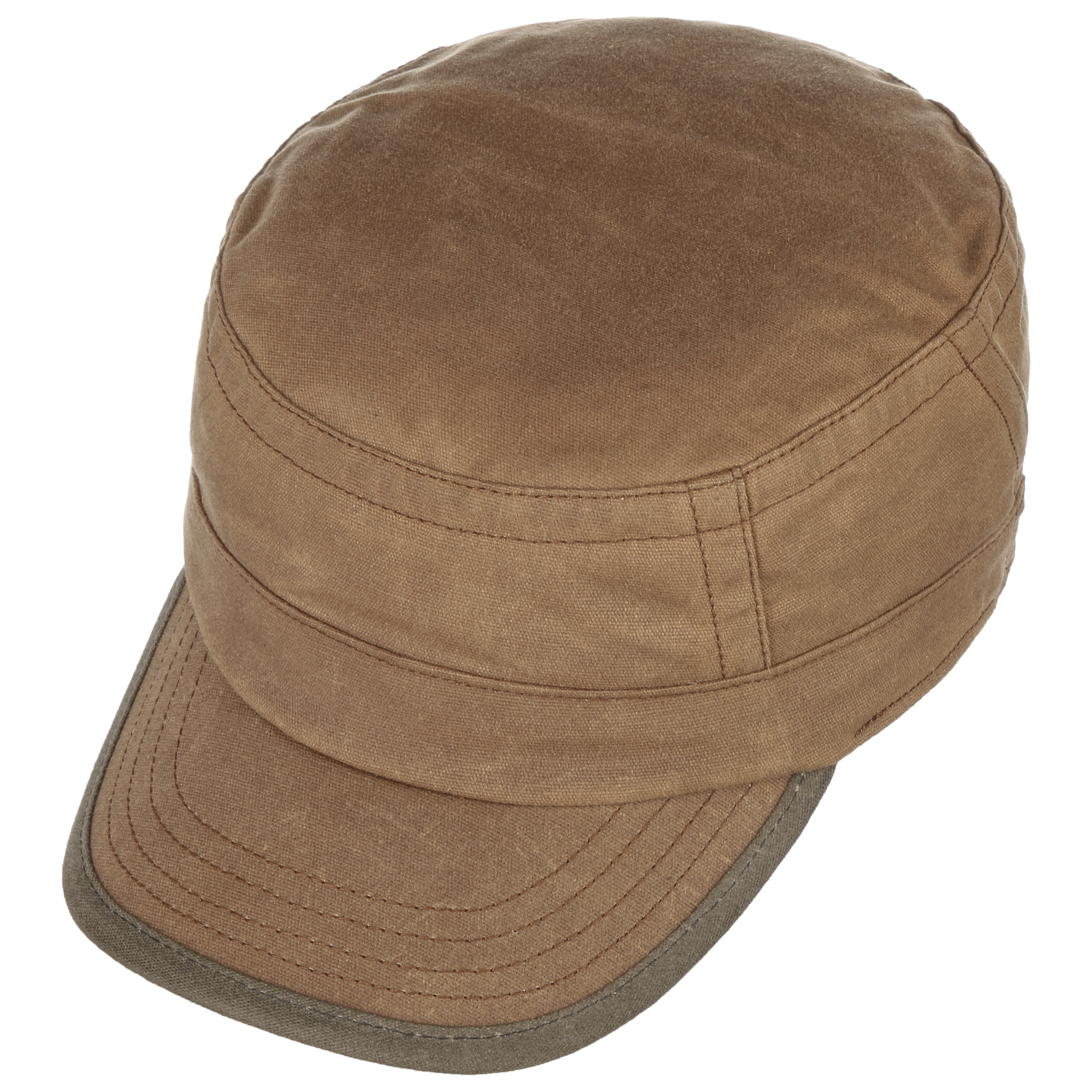 Vintage Waxed Cotton Army Cap by Stetson - 69,00