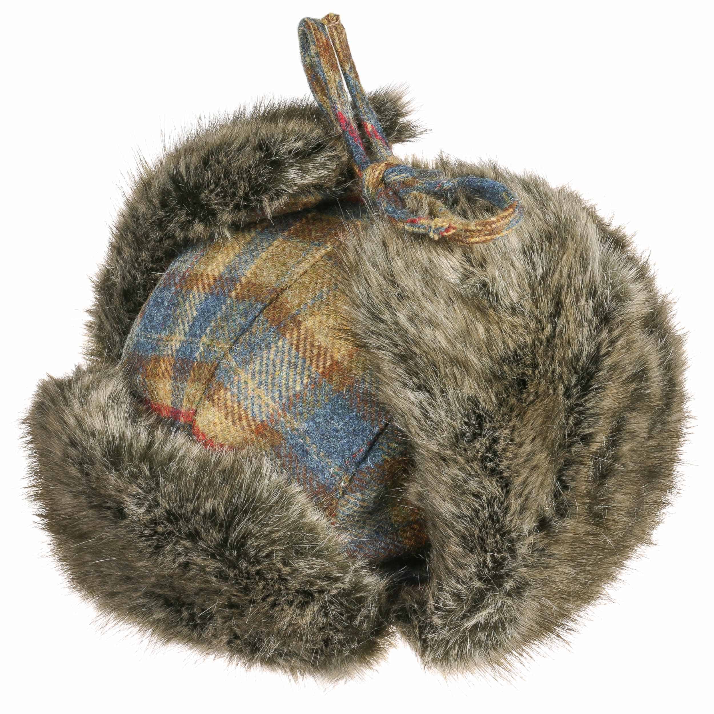 Virgin Wool Check Aviator Hat by Stetson - 99,00