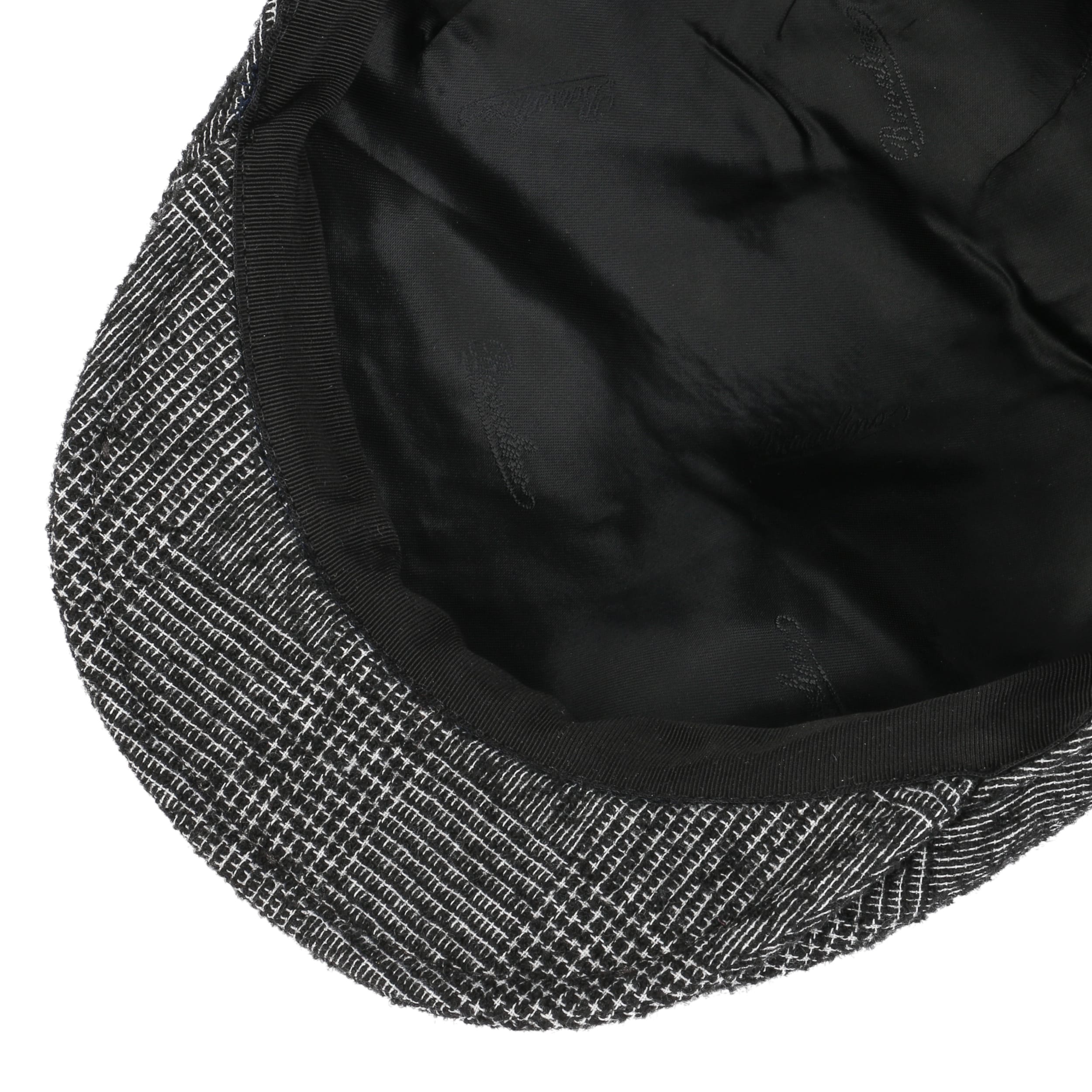 Virgin Wool Check Flat Cap by Borsalino - 82,95
