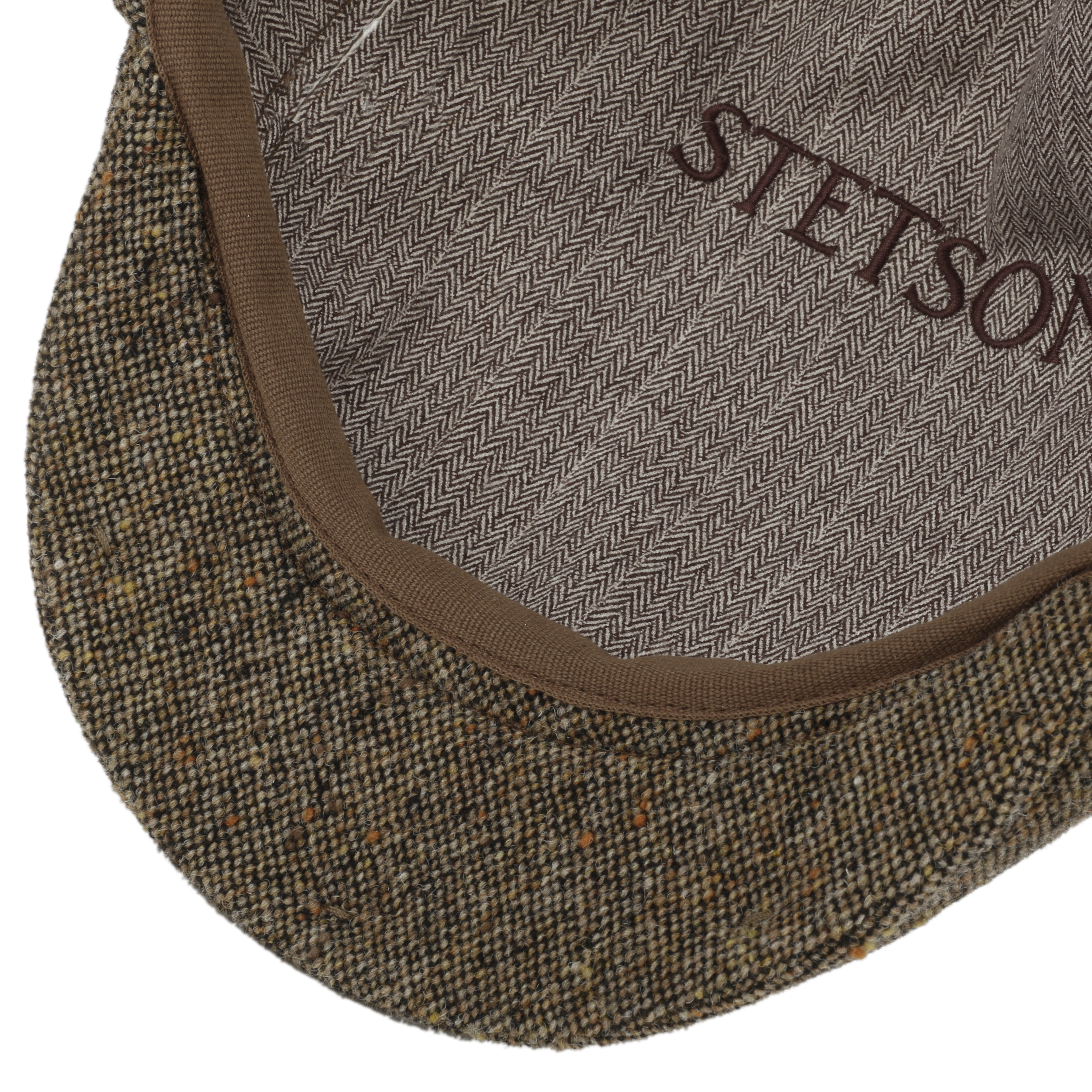 Virgin Wool Flat Cap with Ear Flaps by Stetson - 82,95