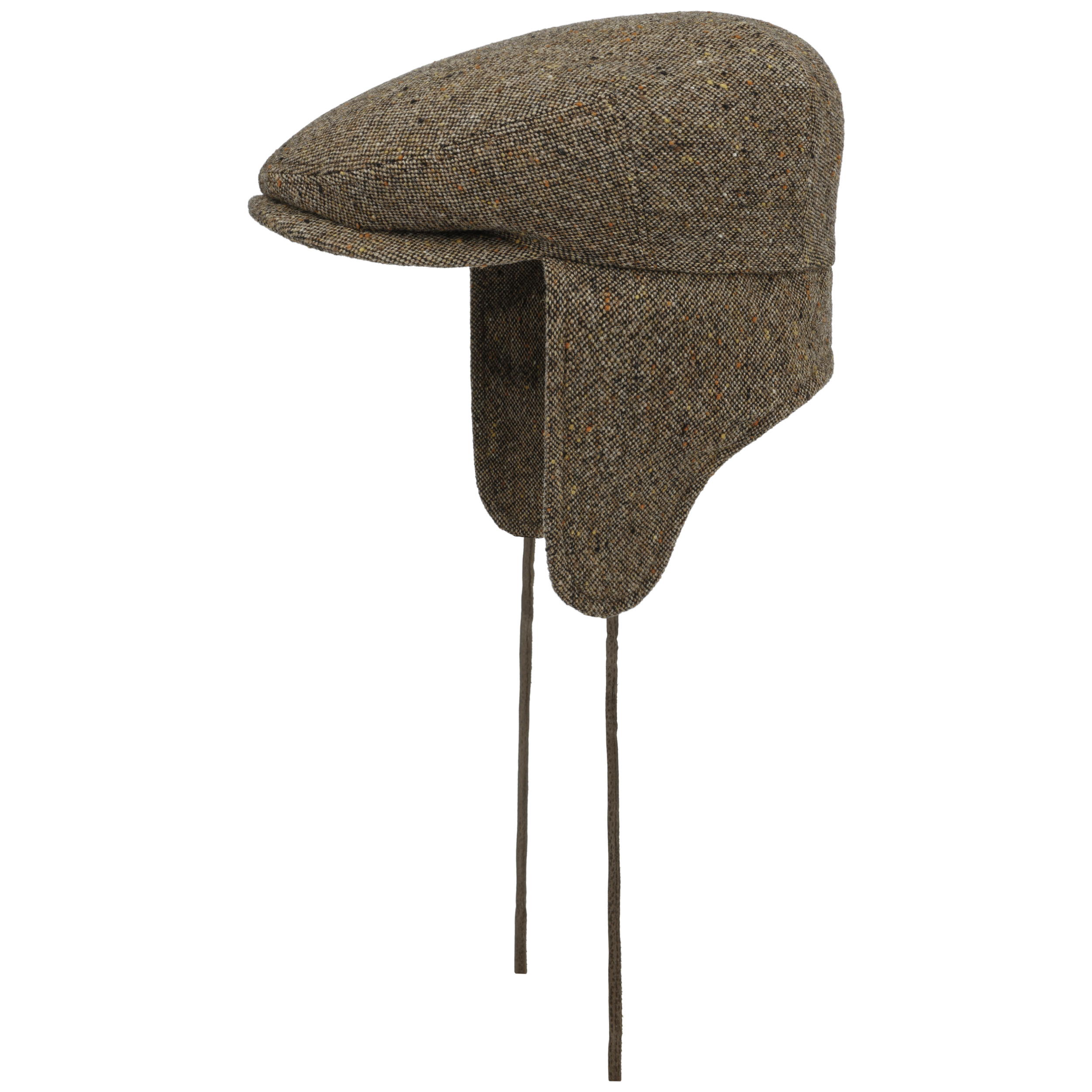 Virgin Wool Flat Cap with Ear Flaps by Stetson - 82,95