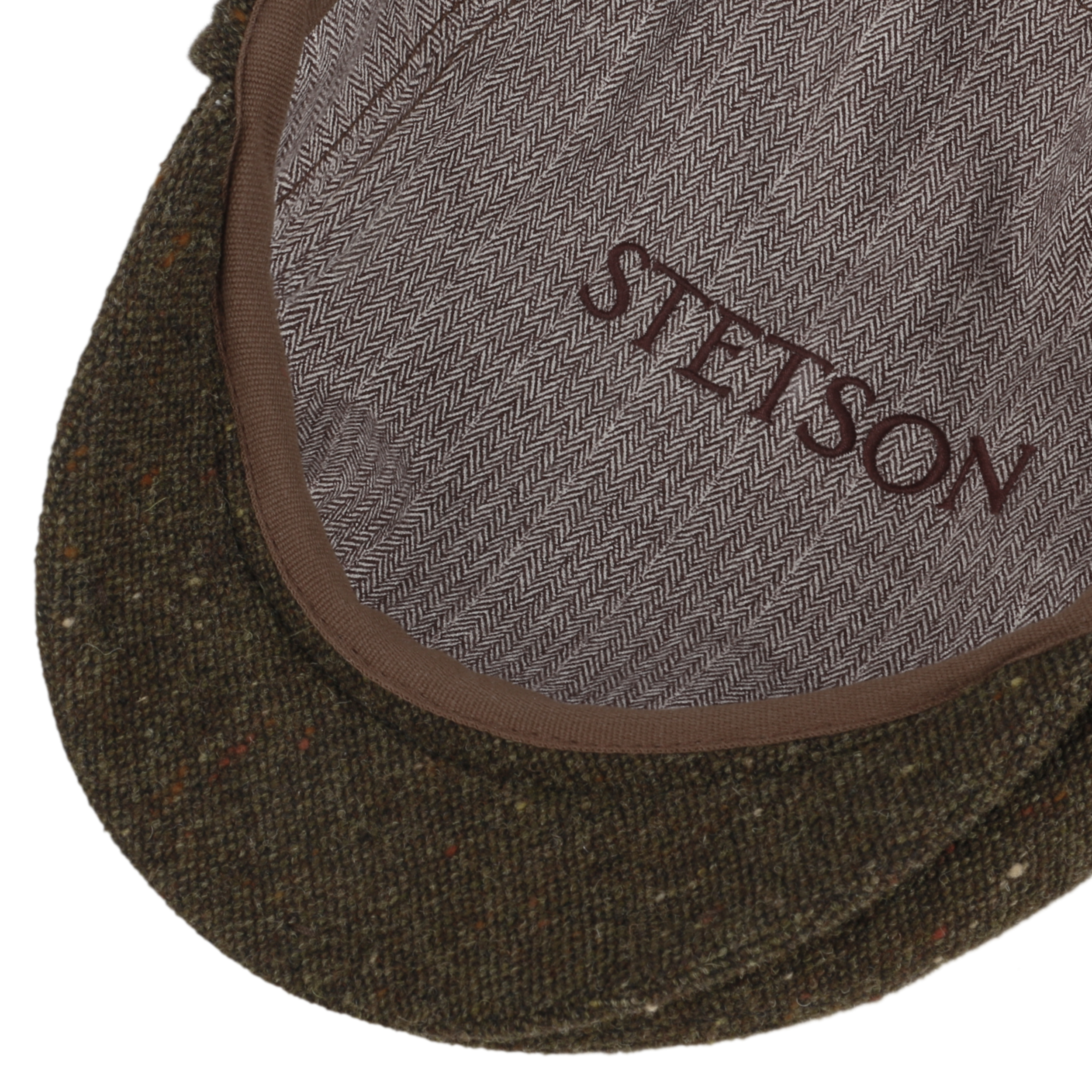 Virgin Wool Flat Cap with Ear Flaps by Stetson - 82,95