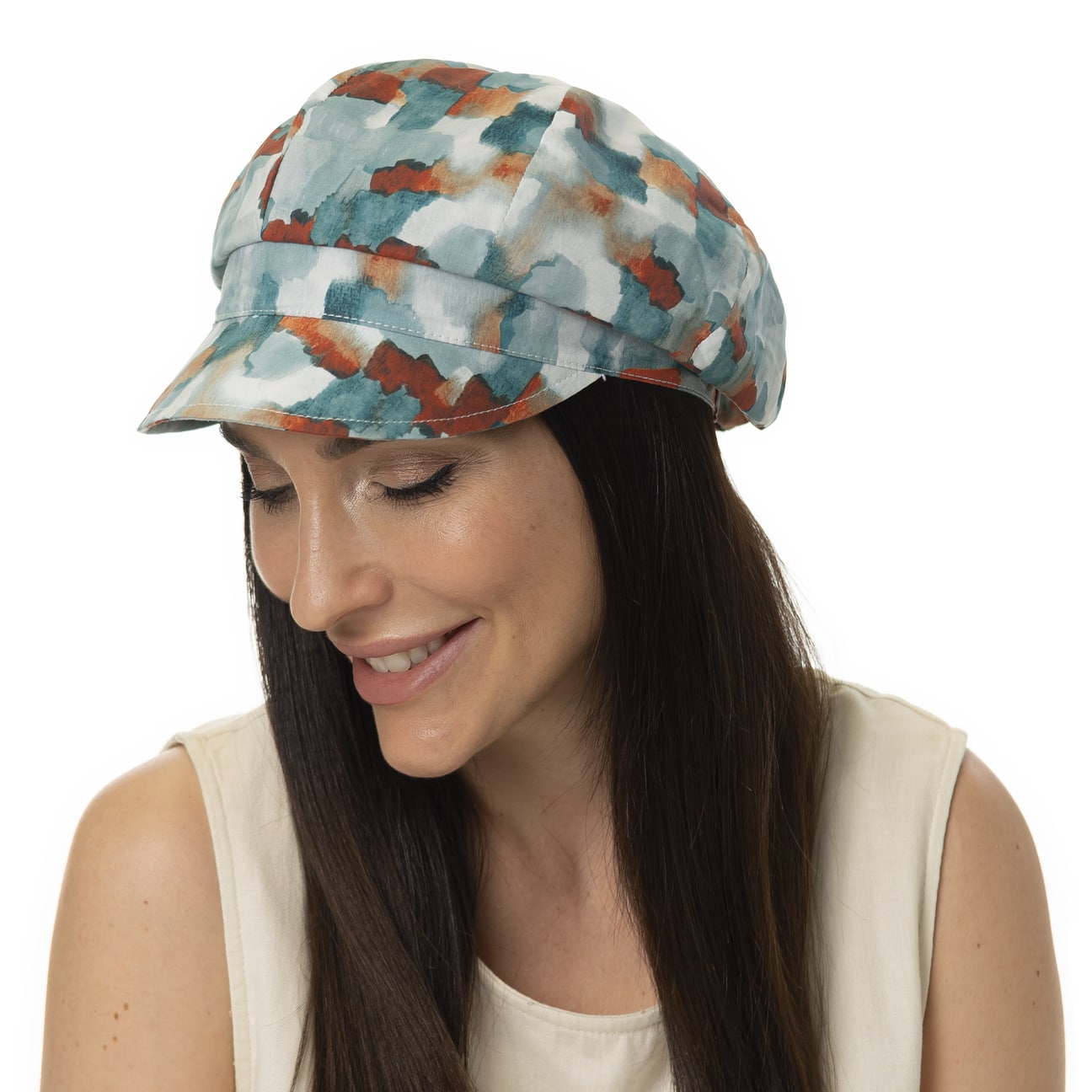 Watercolour Newsboy Cap by Seeberger - 38,95