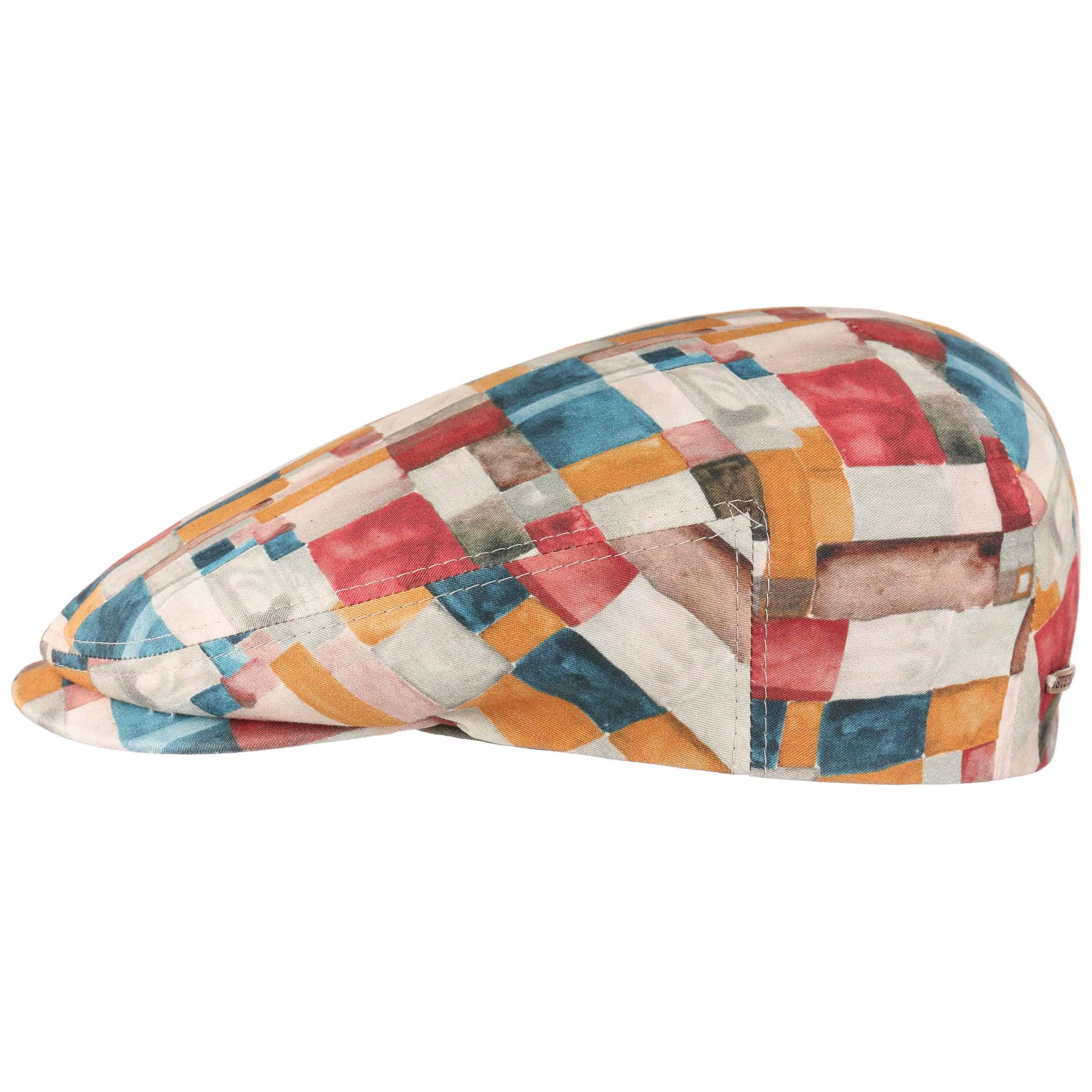 Watercolours Cotton Flat Cap by Stetson - 59,00