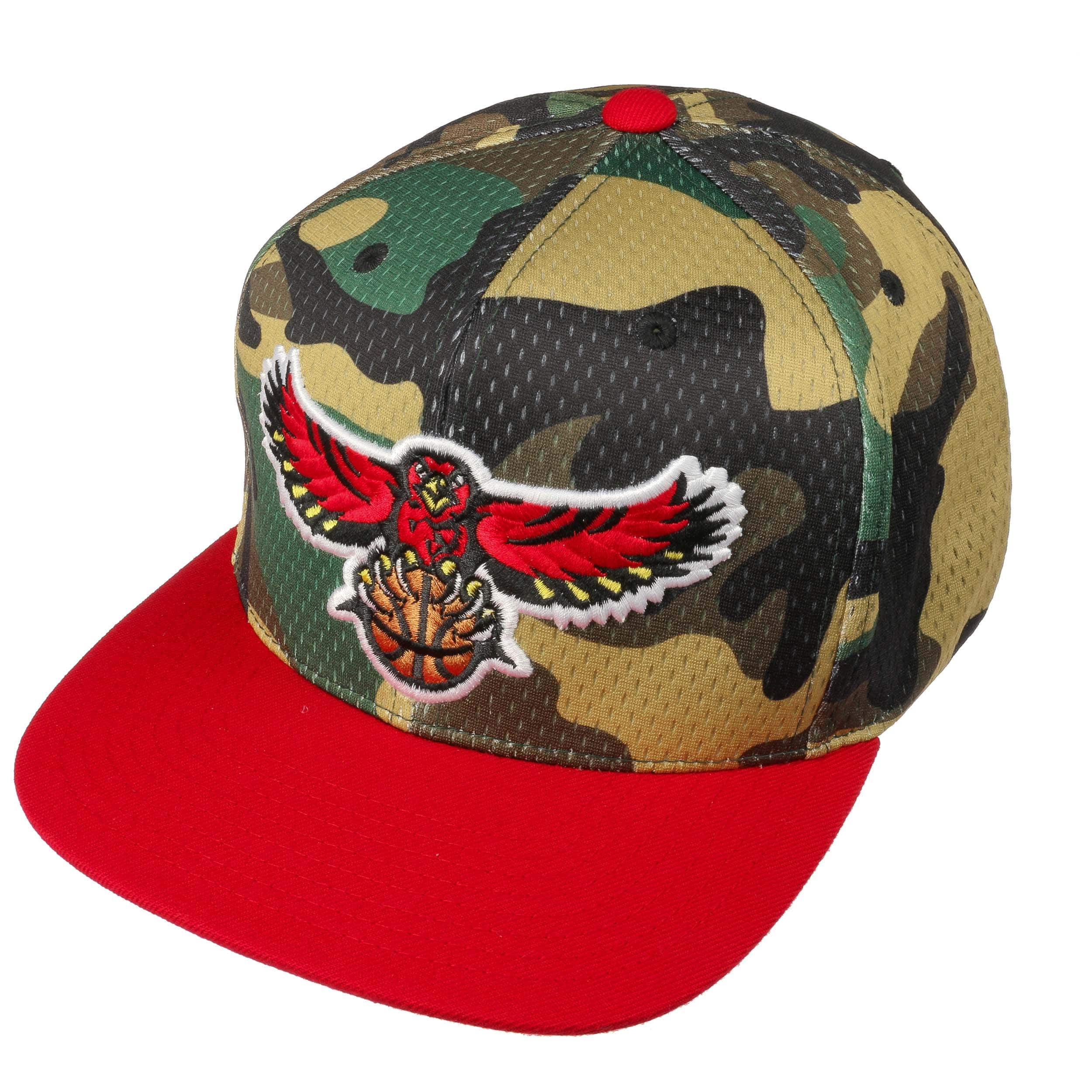 Woodland Camo Hawks Cap by Mitchell & Ness --> Shop Hats, Beanies ...