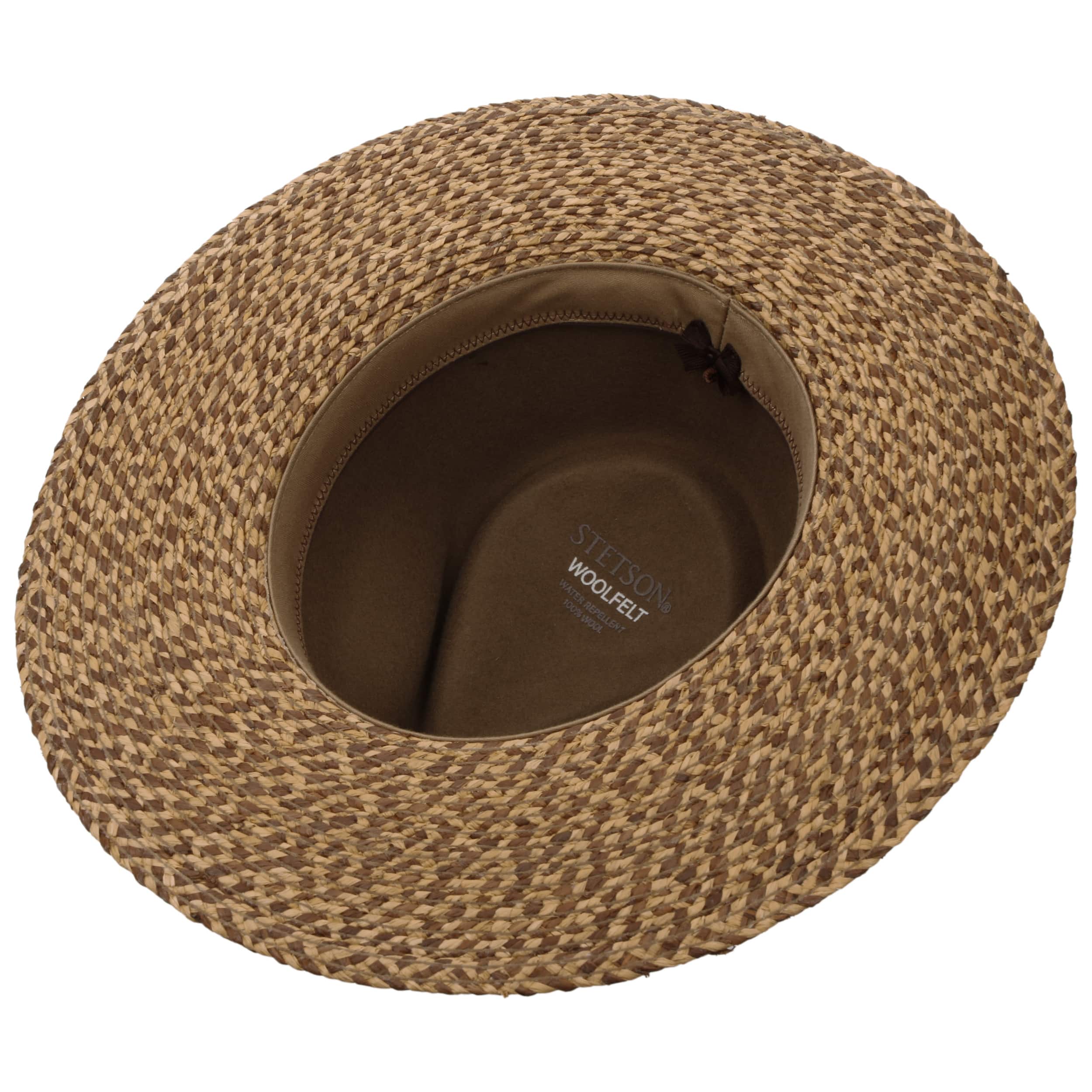 Wool Crown Hat with Straw Brim by Stetson - 119,00