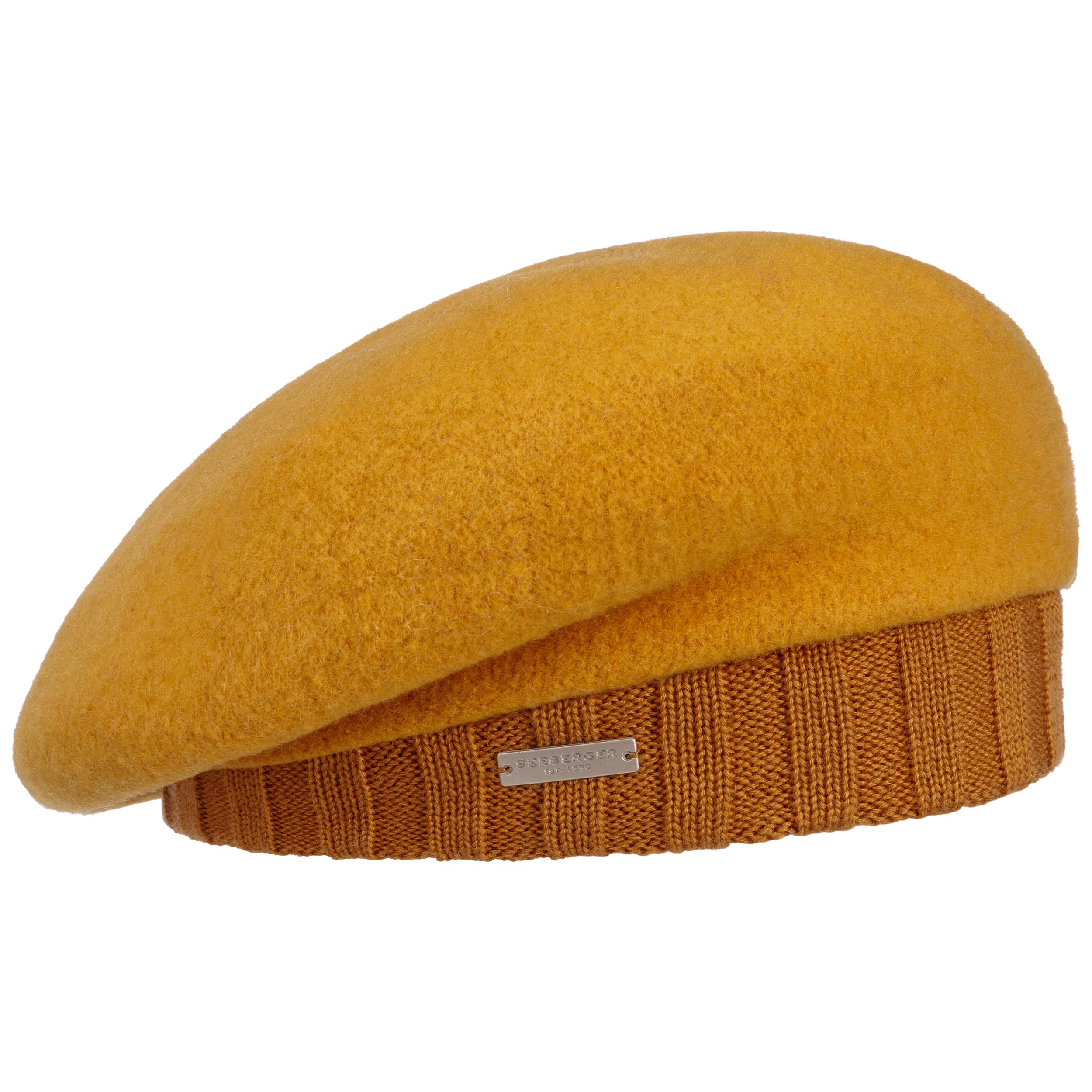 Wool Felt Beret with Knit Brim by Seeberger - 49,95