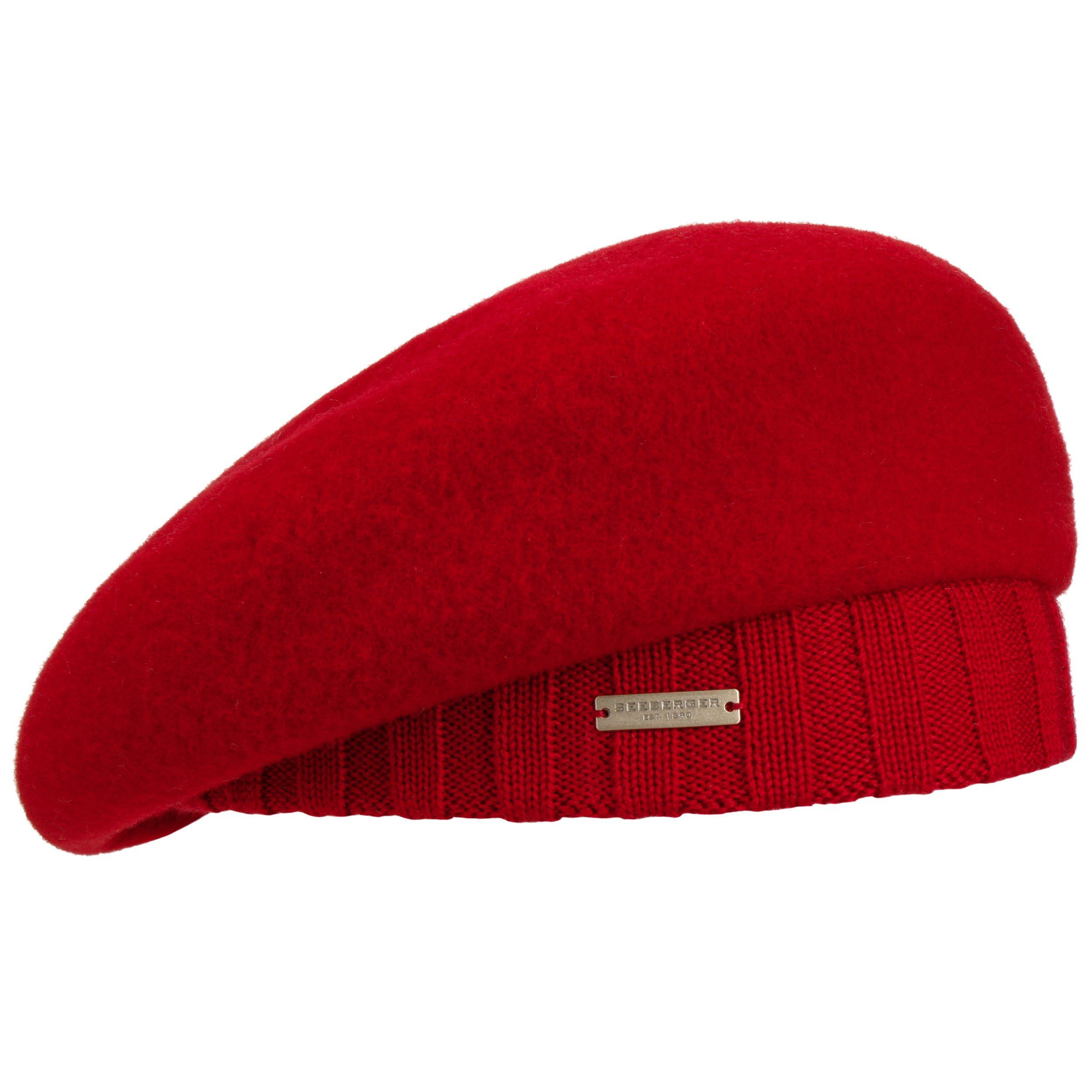 Wool Felt Beret with Knit Brim by Seeberger - 49,95